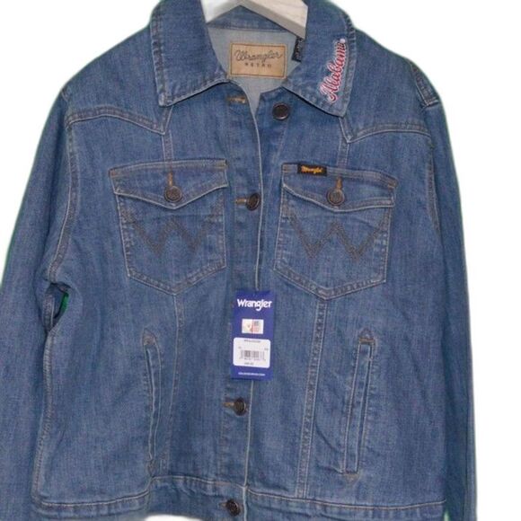 Wrangler | Jackets & Coats | Wrangler Retro Collegiate Embroidered ...